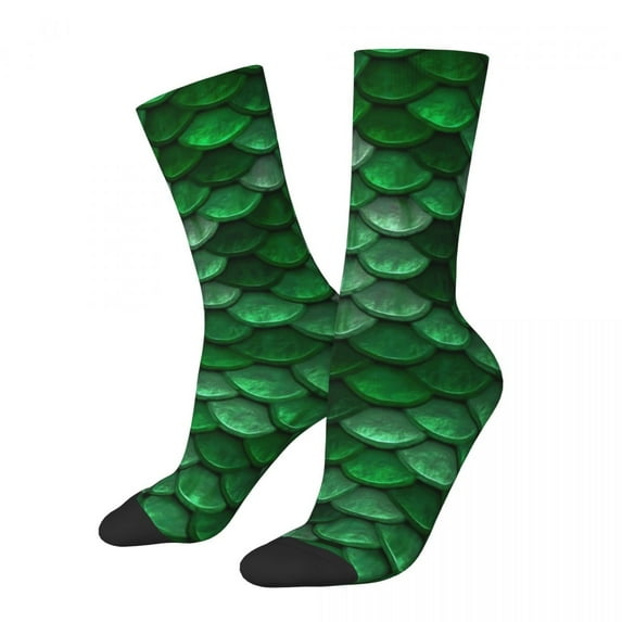 Colorful Mermaid Socks Aqua Blue Scales Elegant Stockings Women Men ...