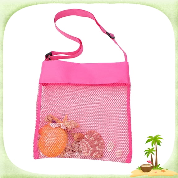 Colorful Mesh Beach Bags Sea Shell Bags Beach Shell Bags Adjustable ...