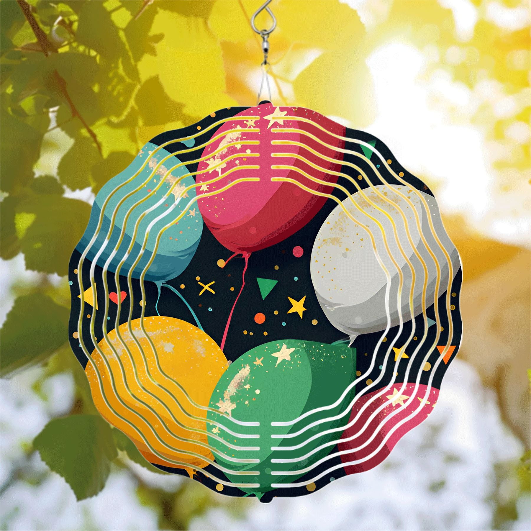 Colorful Metal Hanging Wind Spinners & Chimes for Yard & Garden ...