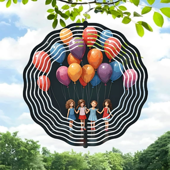 Colorful Metal Hanging Wind Spinners & Chimes for Yard & Garden ...