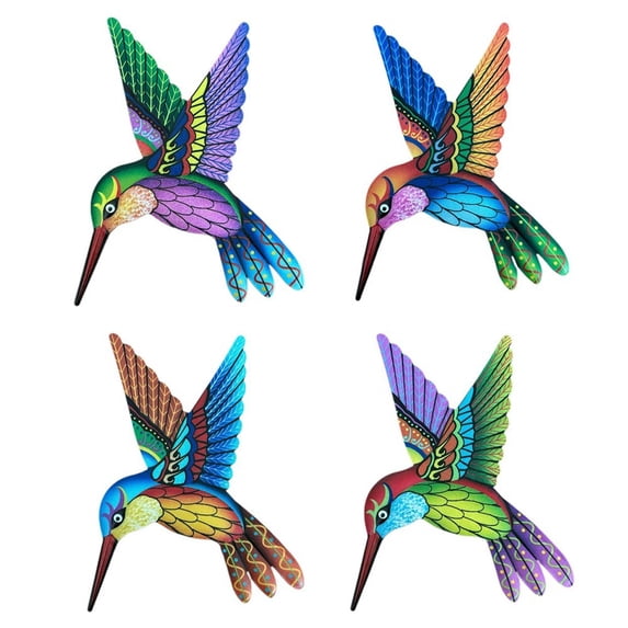 Colorful Metal Hummingbird Wall Art Wall Decor Vibrant Outdoor Garden ...