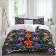 Colorful Mexican Floral Full Duvet Cover Set, Bird Rustic Assorted ...