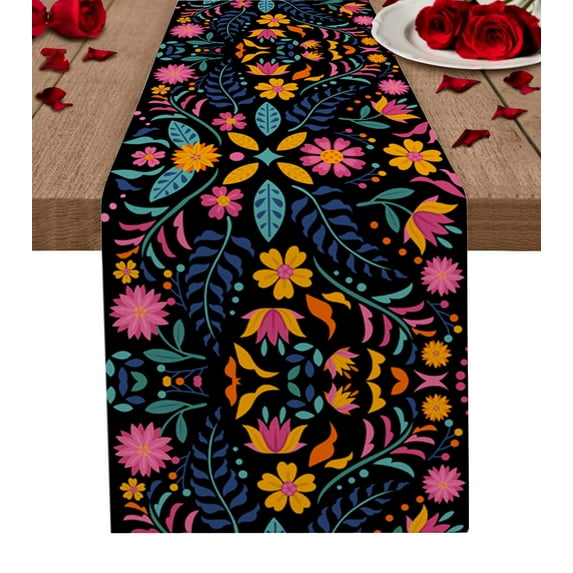 Colorful Mexican Stripes Table Runner luxury Kitchen Dinner Table Cover ...