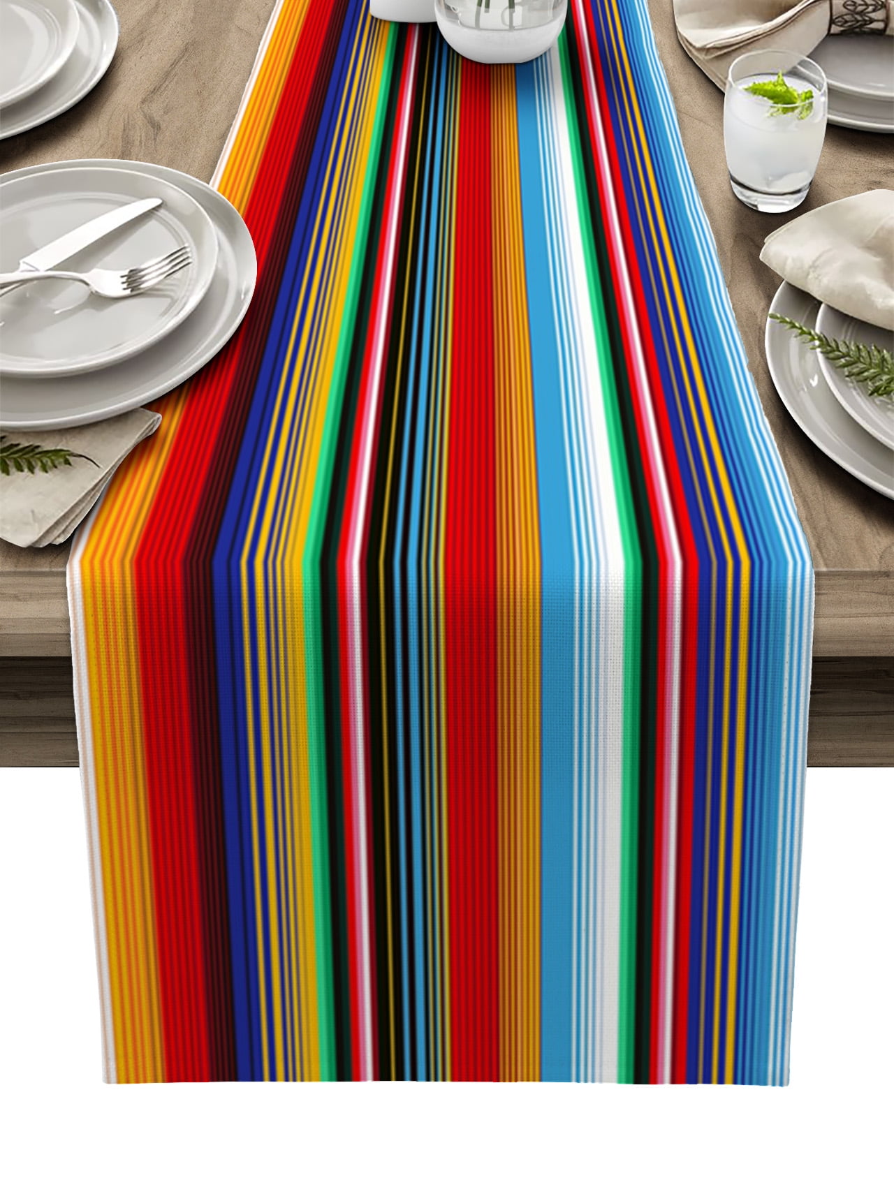 Colorful Mexican Stripes Wedding r Table Runners Coffee Table Kitchen ...