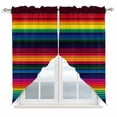 Colorful Mexican Swag Curtain Valance for Window 2 Panels Stripes ...