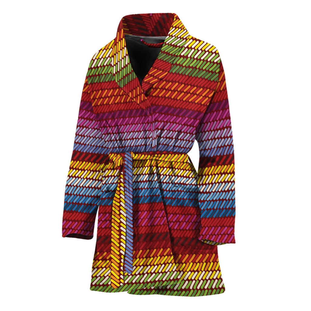 Colorful Mexican Woven Pattern Women Bathrobe One Size Univeral Fits ...
