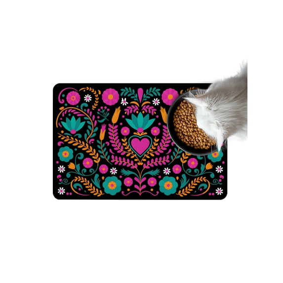 Colorful Mexico Floral Doormat Non Slip Diatomaceous Earth Door Mat ...