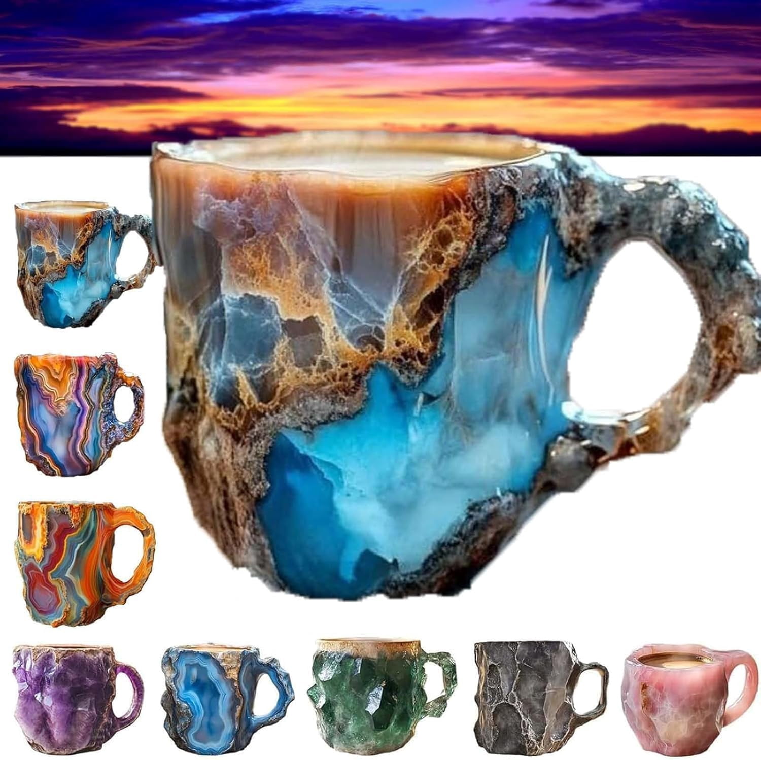 Colorful Mineral Crystal Coffee Mugs - Stunning Design, Perfect for ...