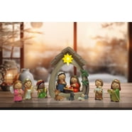 Kurt Adler Nativity Set with 9 Figures and Stable - Walmart.com