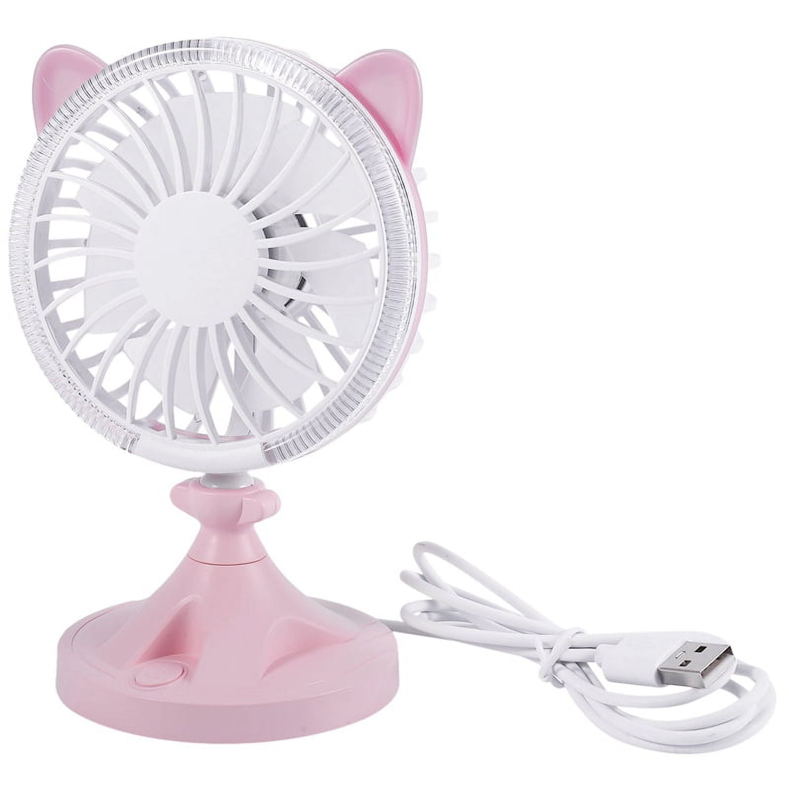 Colorful Mini USB Rechargeable Air Cooling Cat Shape Fan Desk Travel ...