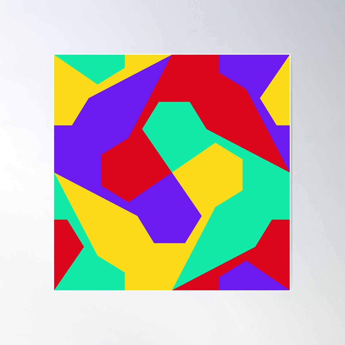 Colorful Misc Shapes Poster Wall Art, Modern Wall Decor For Living Room ...