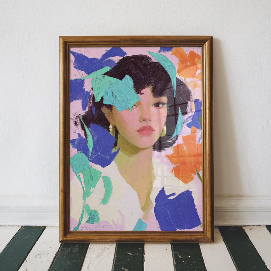Colorful Modern Abstract Portrait Girl People Eclectic s Maximalist ...