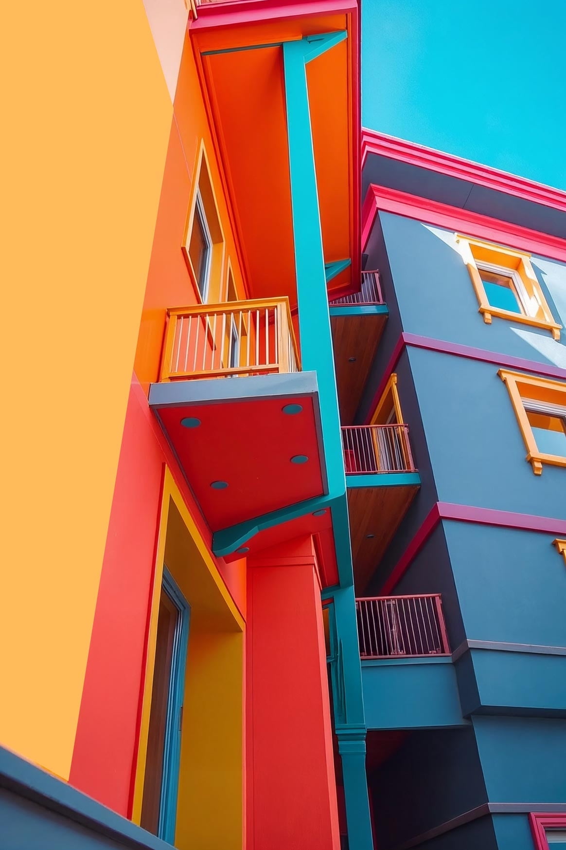 Colorful Modern Architecture Poster – Vibrant Urban Design 【Rolled ...