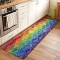 Colorful Modern Geometric Hallway Washable Runner Rug 2x6 Watercolor ...