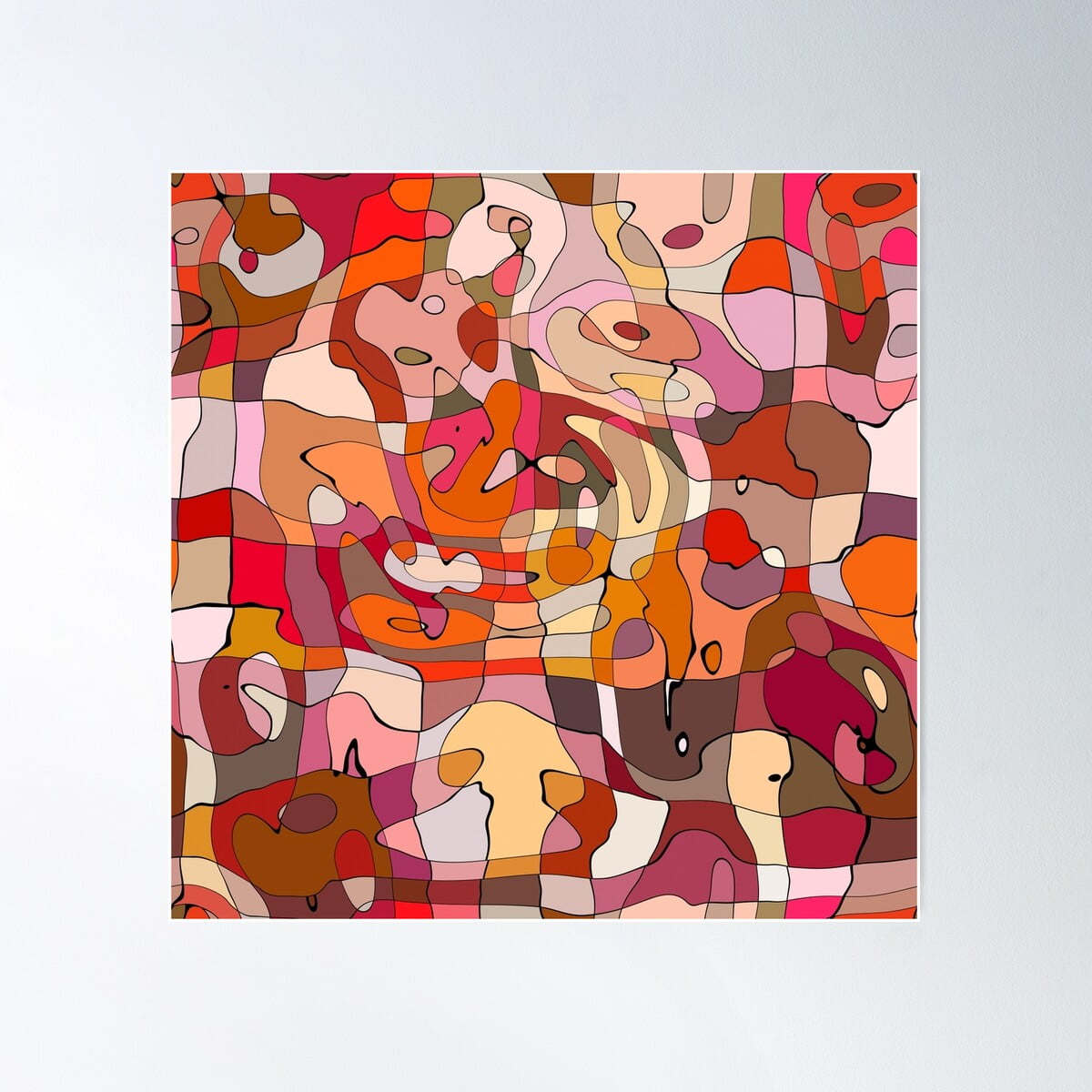 Colorful Modern Texture Abstract Background Poster Wall Art, Modern ...