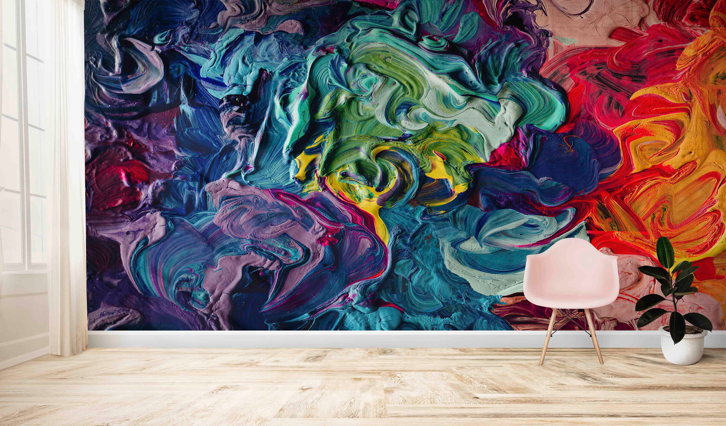 Colorful, Modern Wallpaper, Custom Wallpaper, Colorful Wall Mural ...