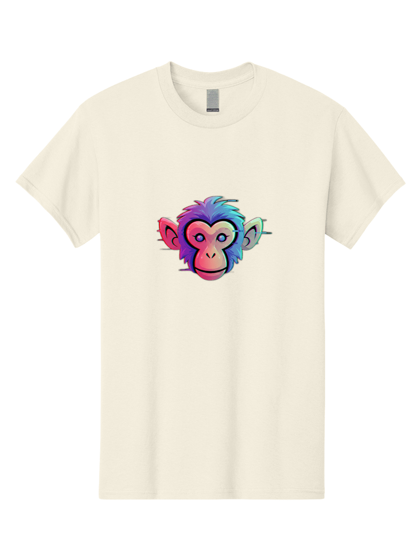 Colorful-Monkey-Head Mens Graphic Tee, 100% Cotton, Casual Summer Wear ...