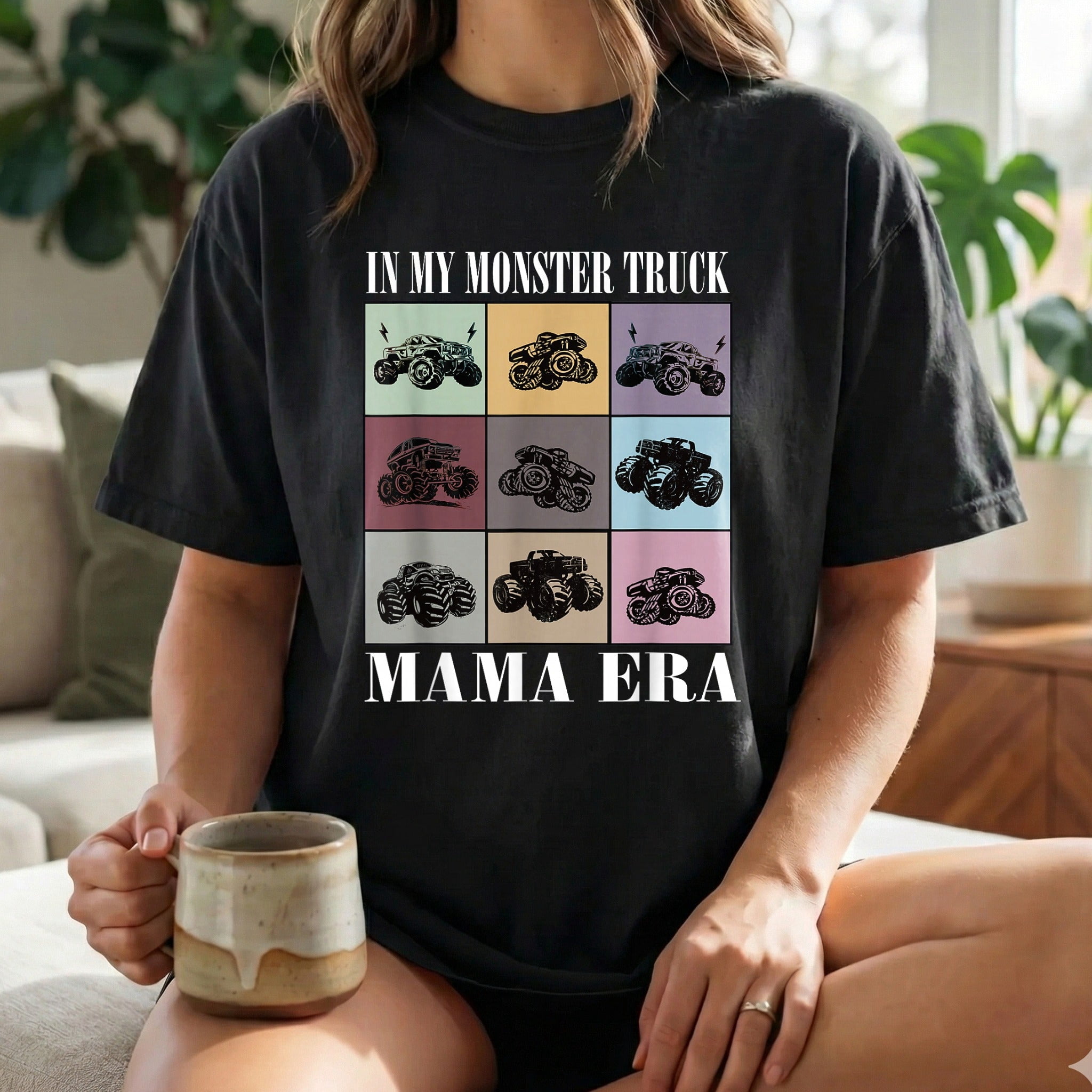 Colorful Monster Trucks Graphic Comfort Colors T-Shirt for Fun and ...