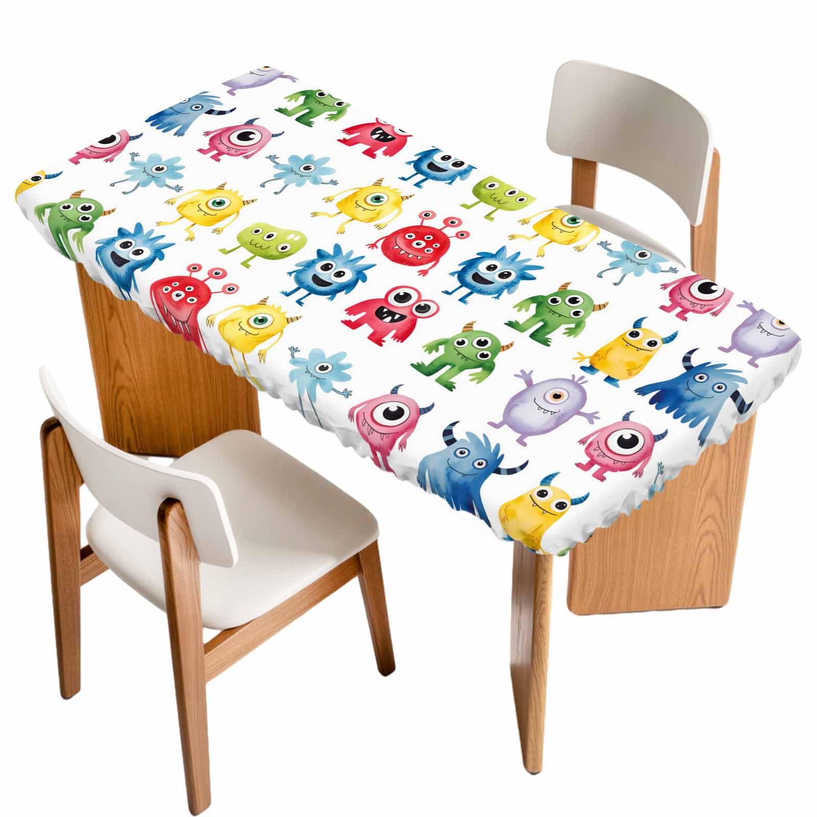 Colorful Monsters Table Cloths for 5 Foot Rectangle Tables, Abstract ...