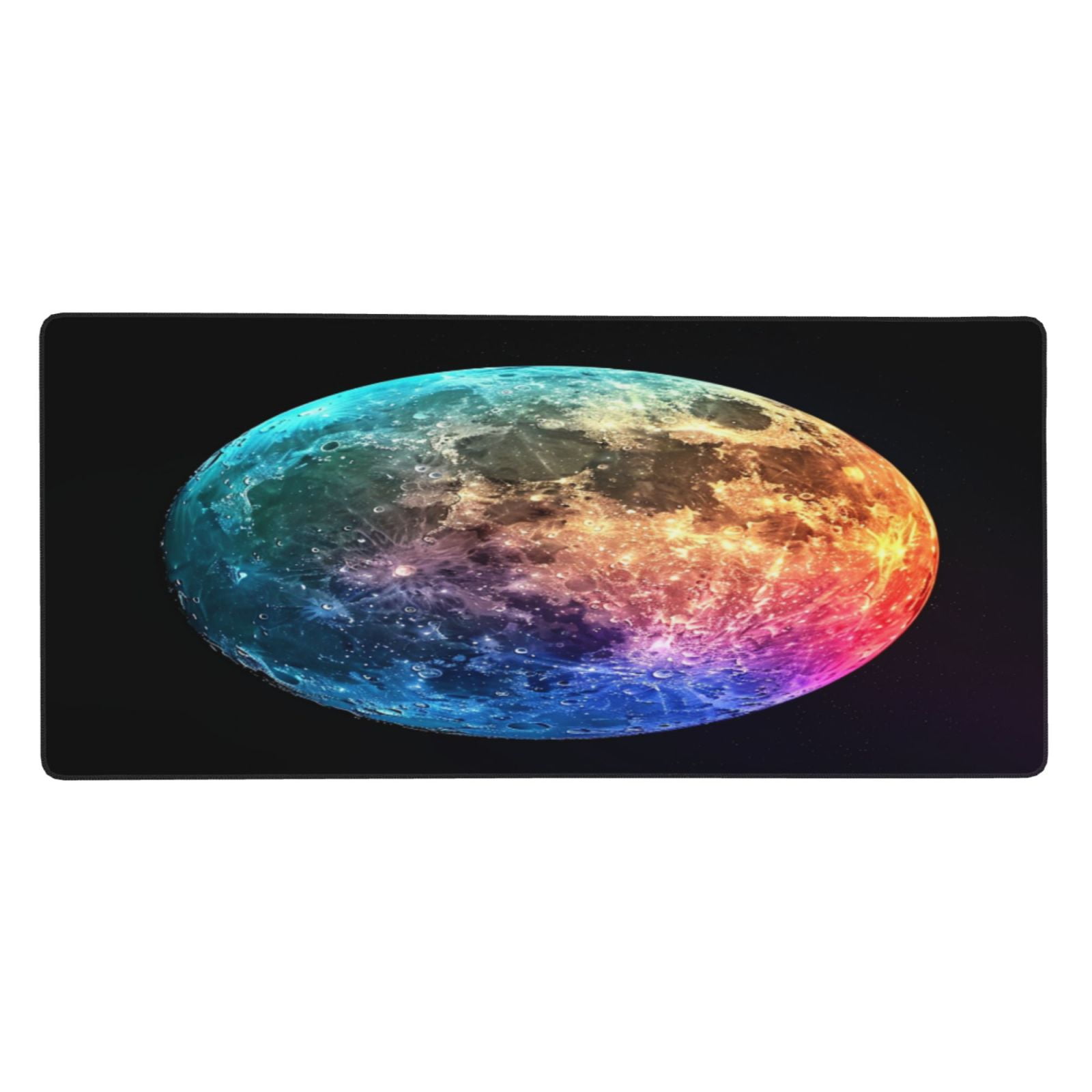Colorful Moon Desk Mat Xxl Extended Gaming Mouse Pad 16x35.5in ...