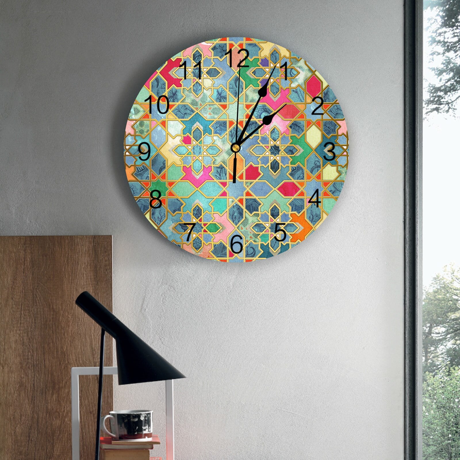 Colorful Moroccan Wall Clock Modern Design Living Room Decoration Clock ...