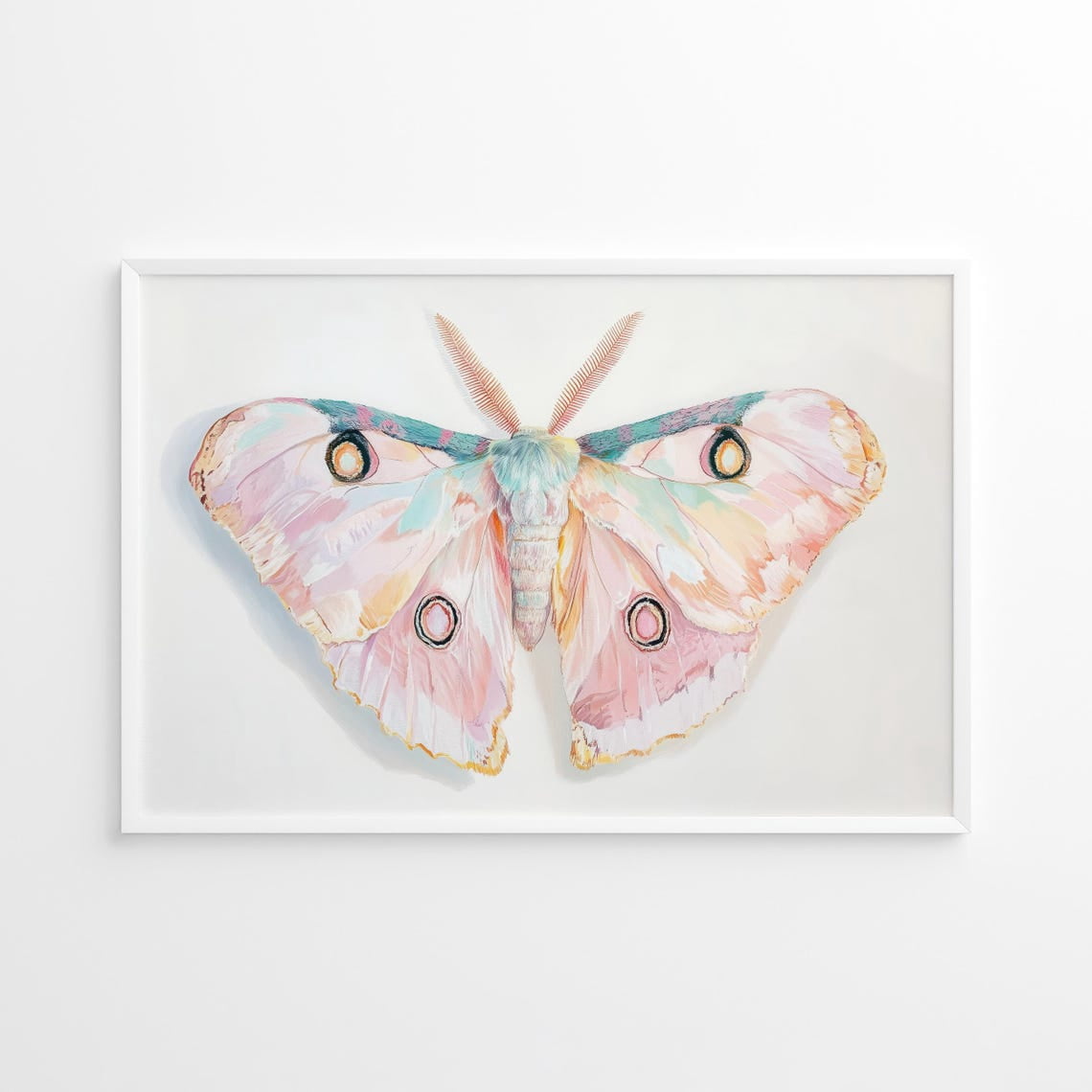 Colorful Moth Poster, Vibrant Insect Wall Art, Pink Butterfly-Inspired ...