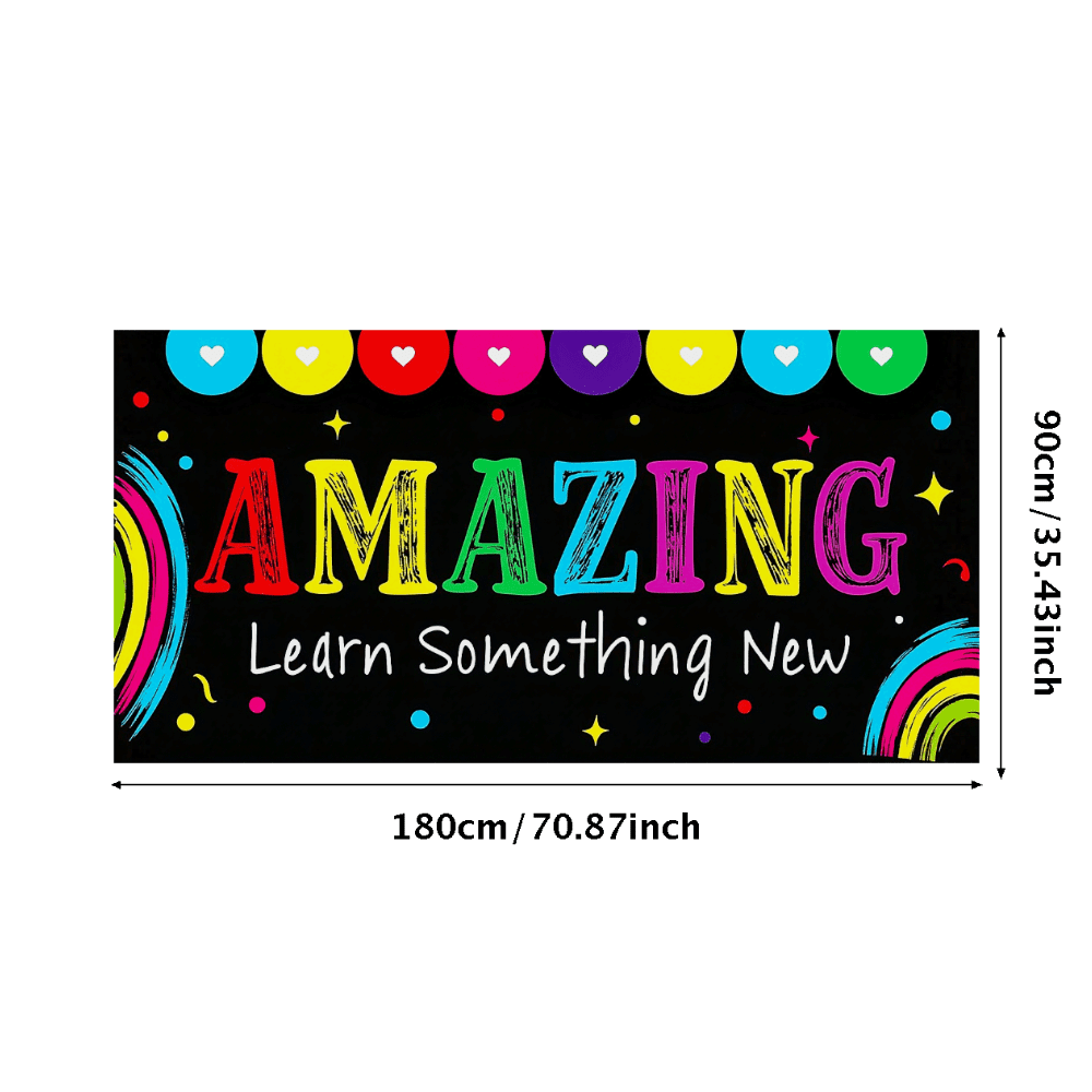 Colorful and Motivational Backdrop Banner with Amazing Text and Heart ...