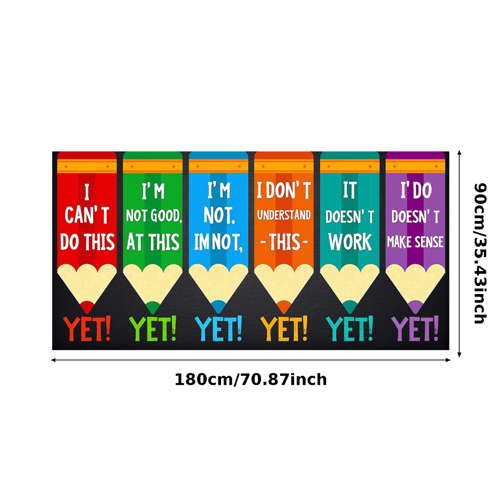 Colorful Motivational Banner Growth Mindset Positive Quotes Educational ...