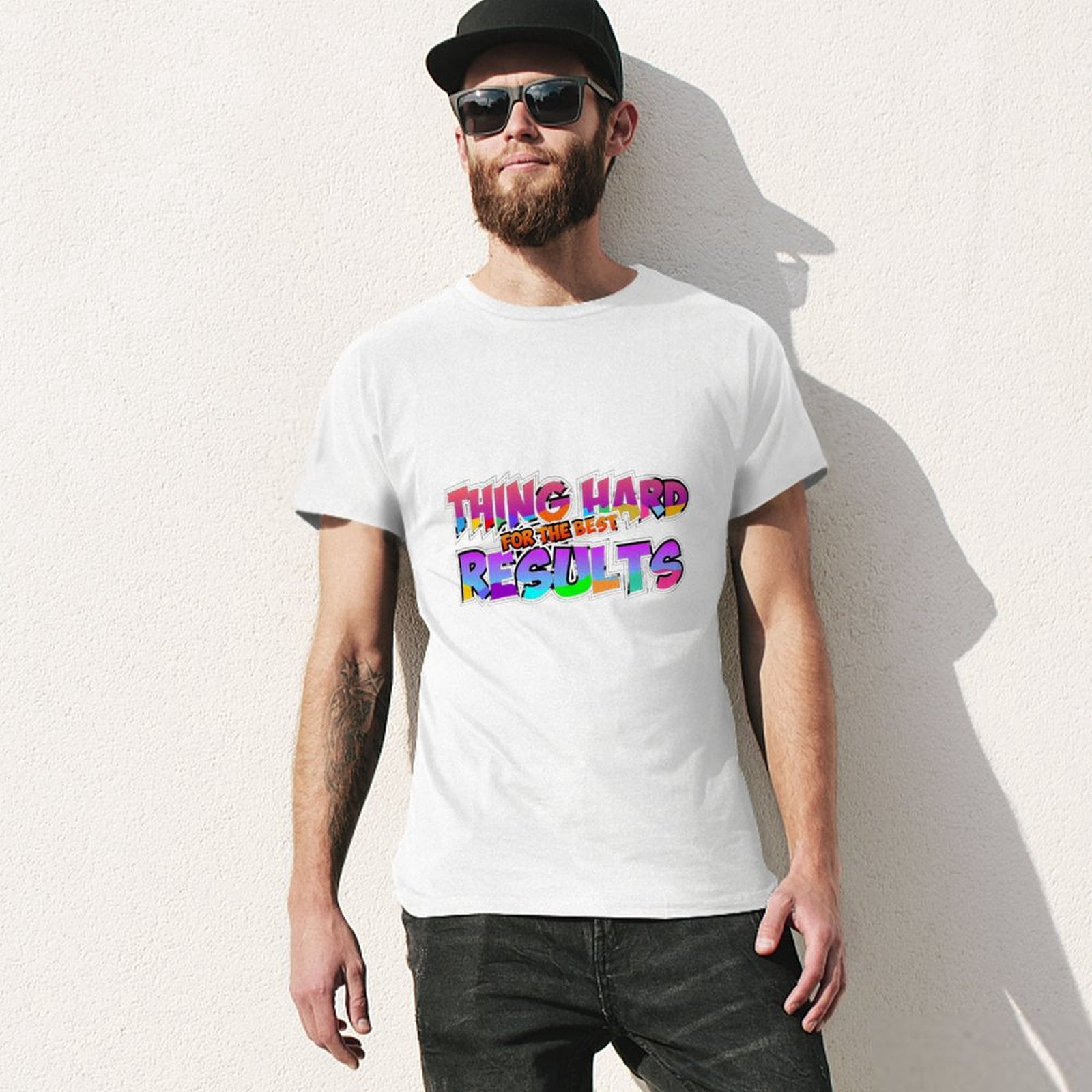 Colorful Motivational Slogan T-Shirt for Men - Inspire Your Day with ...