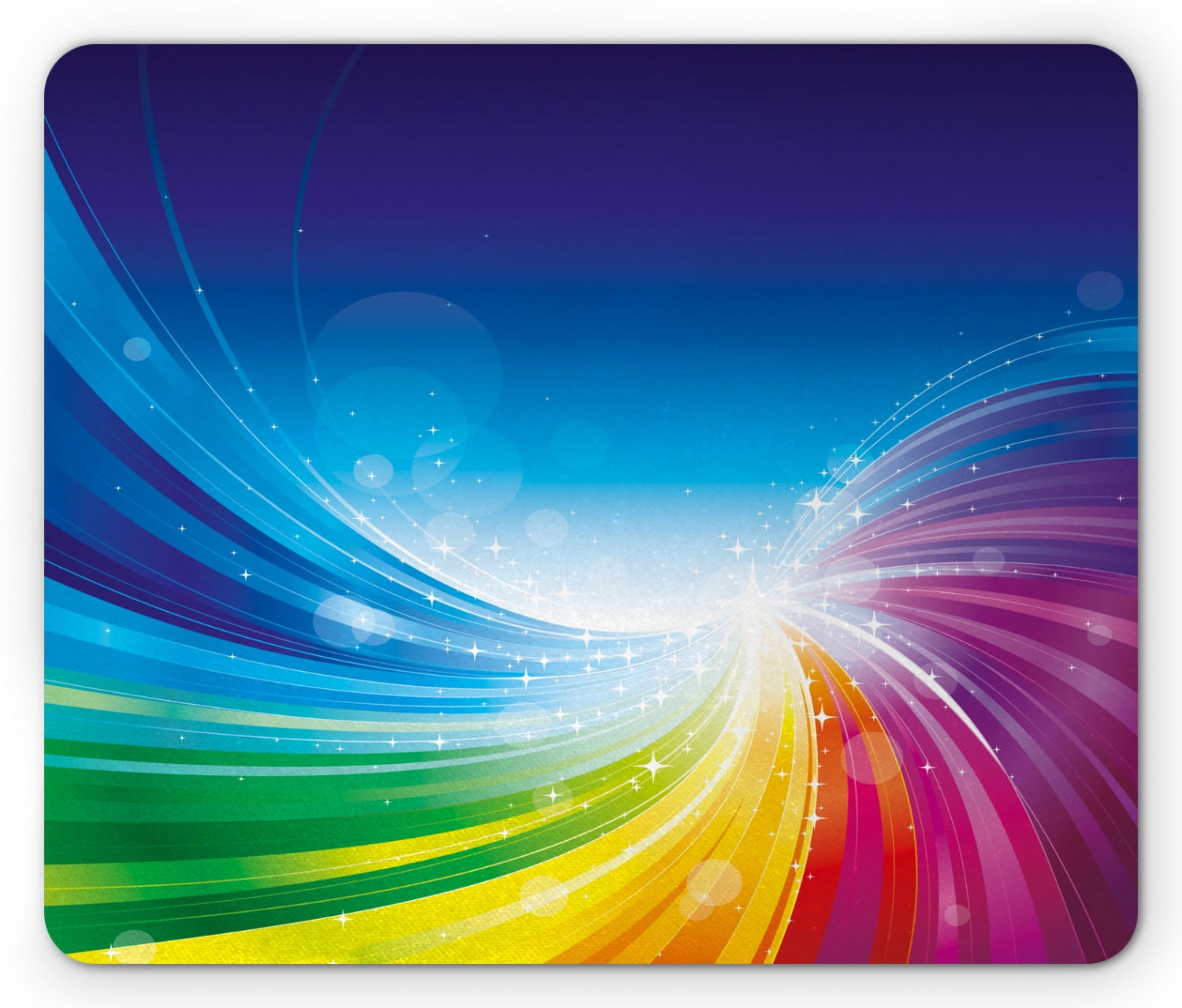 Colorful Mouse Pad, Funky Pop Art Radiant Lines Design in Wave-Like ...