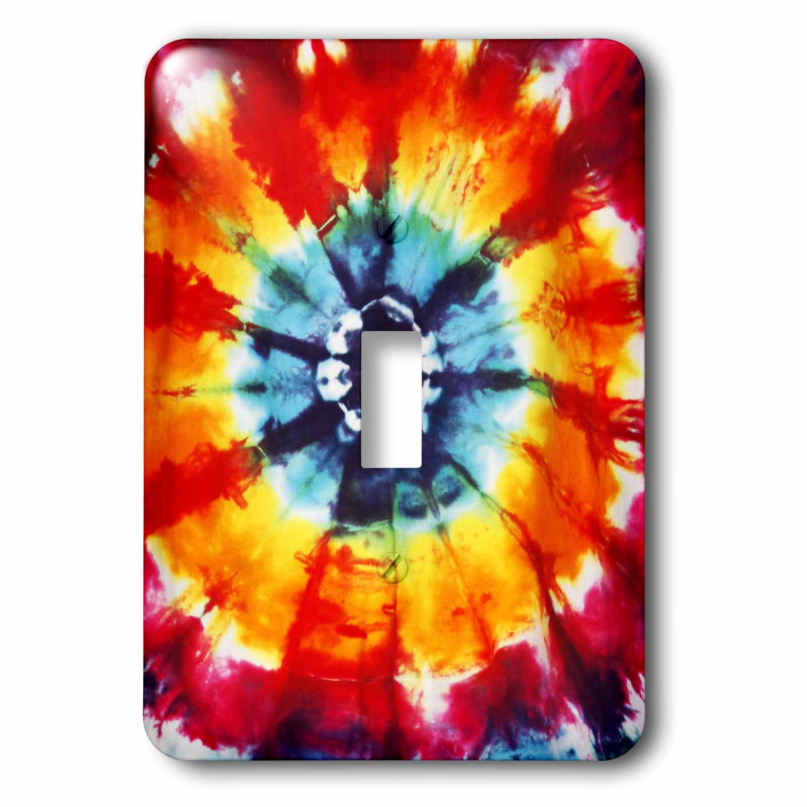 3dRose, Colorful Multi-Colored Tie-Dye Pattern, single toggle switch ...