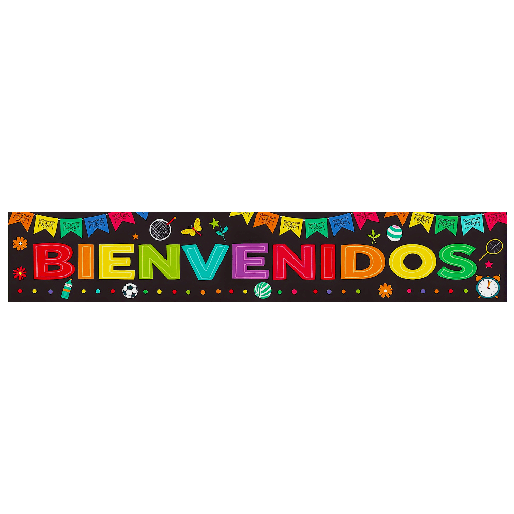 Colorful Multicolored Bienvenidos Banner Party Decor Background for ...