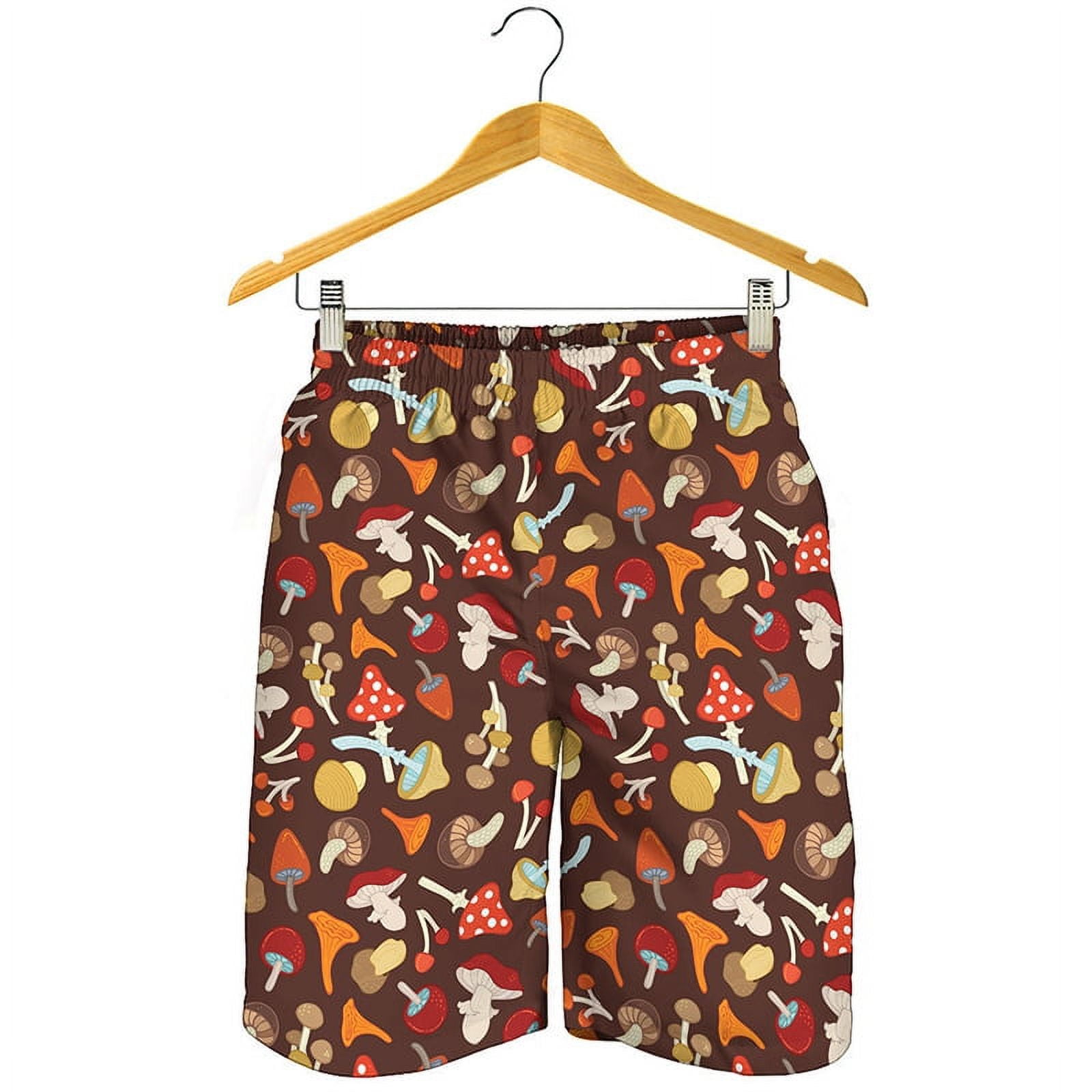 Colorful Mushroom 3d Print Beach Shorts Summer Hawaiian Street ...