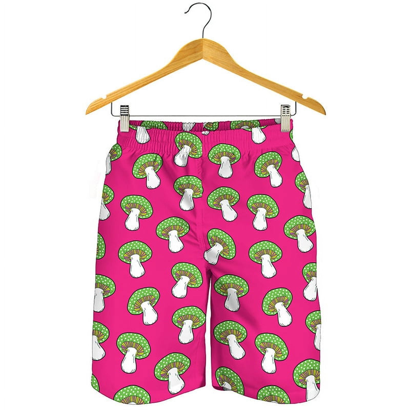 Colorful Mushroom 3d Print Beach Shorts Summer Hawaiian Street ...