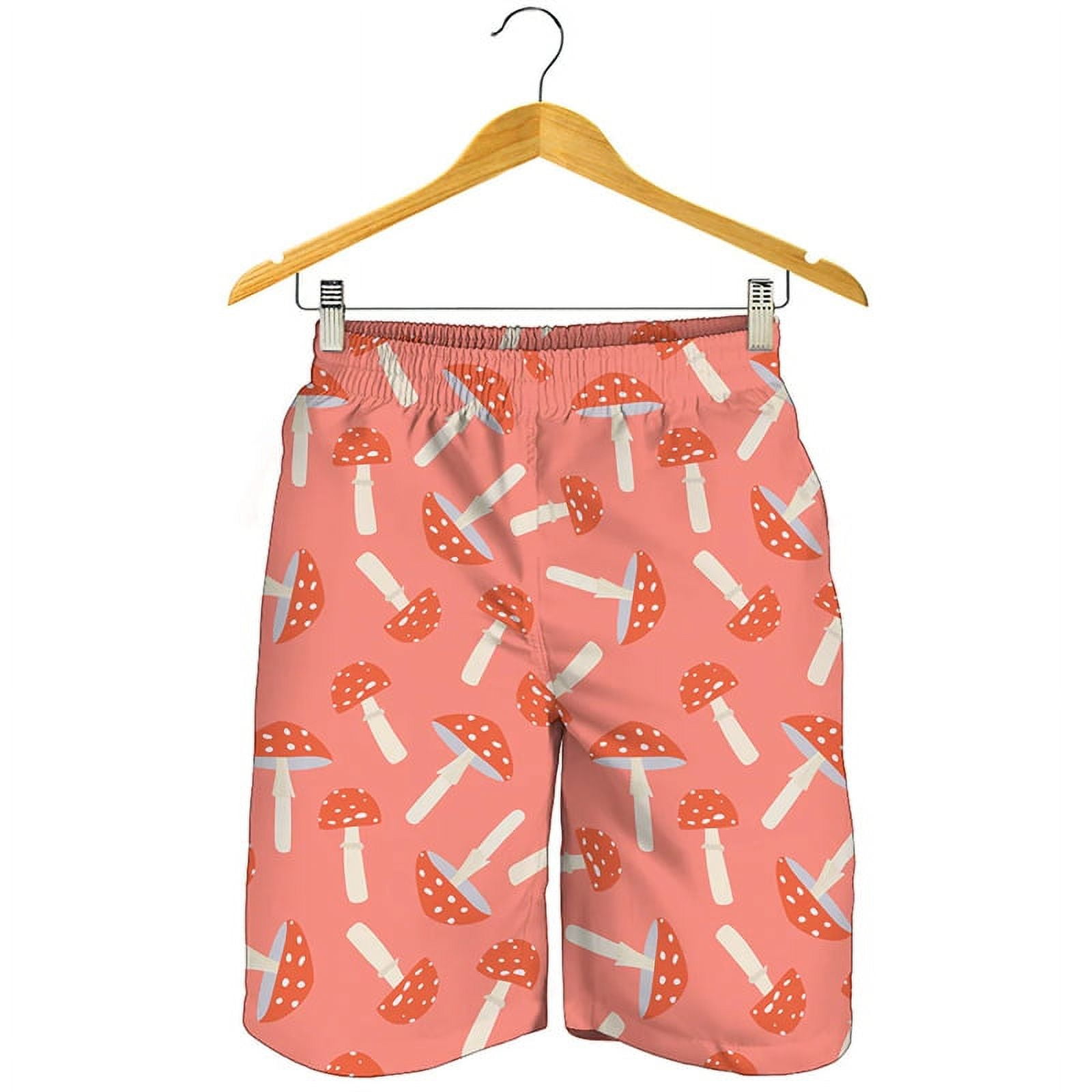 Colorful Mushroom 3d Print Beach Shorts Summer Hawaiian Street ...