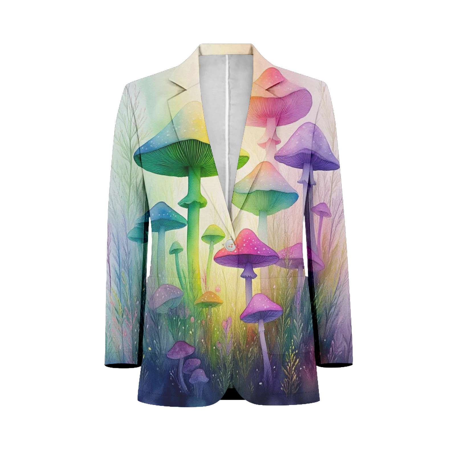 Colorful Mushroom Forest Customized Men's Suits full man Shawl Collar ...