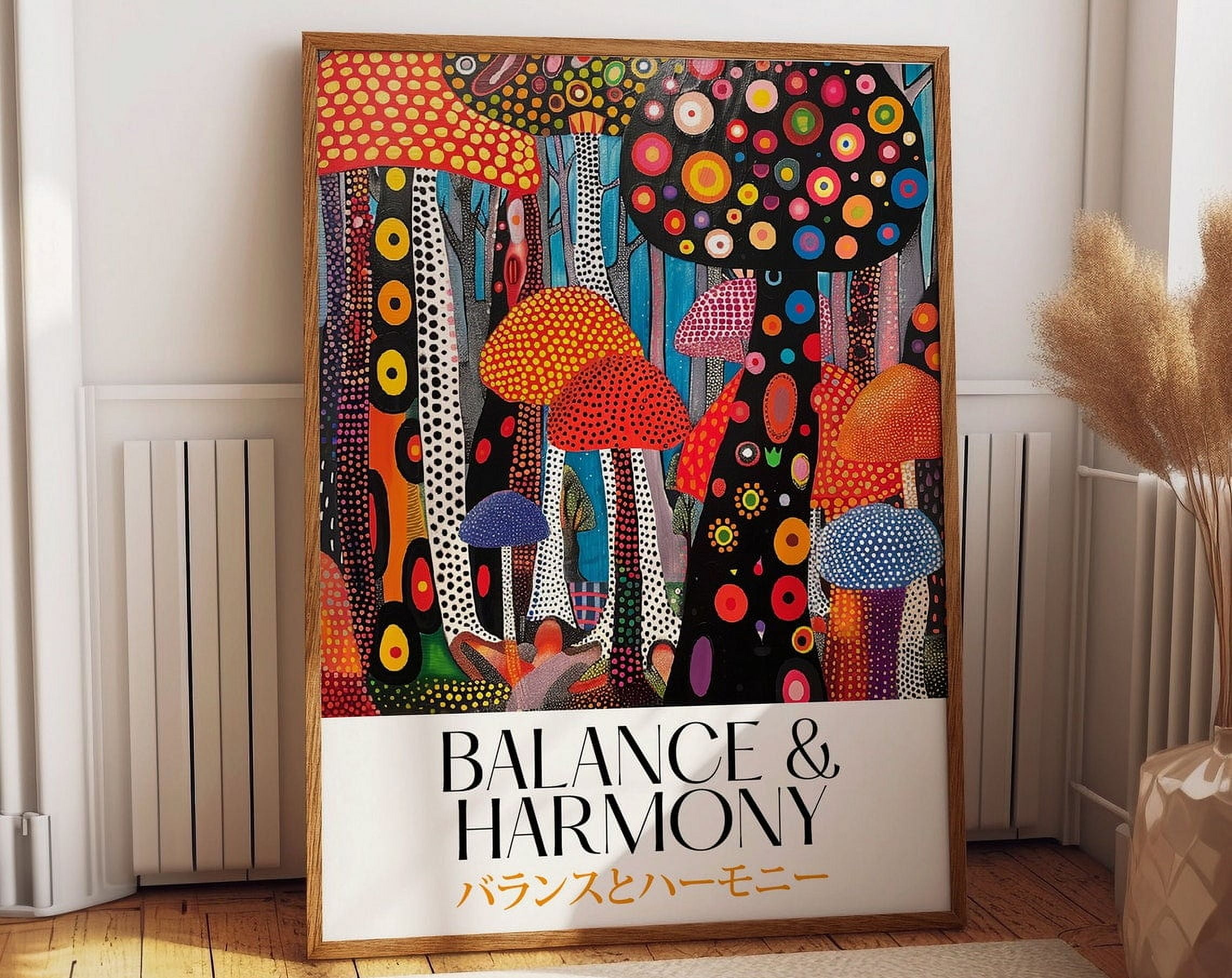 Colorful Mushroom Poster - Balance & Harmony Art - Psychedelic And Abstract Wall Art, Modern ...