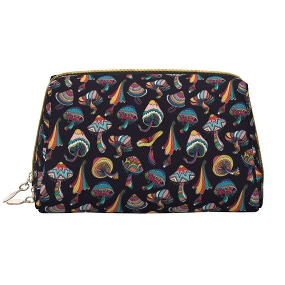 Colorful Mushrooms (3) Makeup Bag, Large Capacity Cosmetic Bag Portable ...