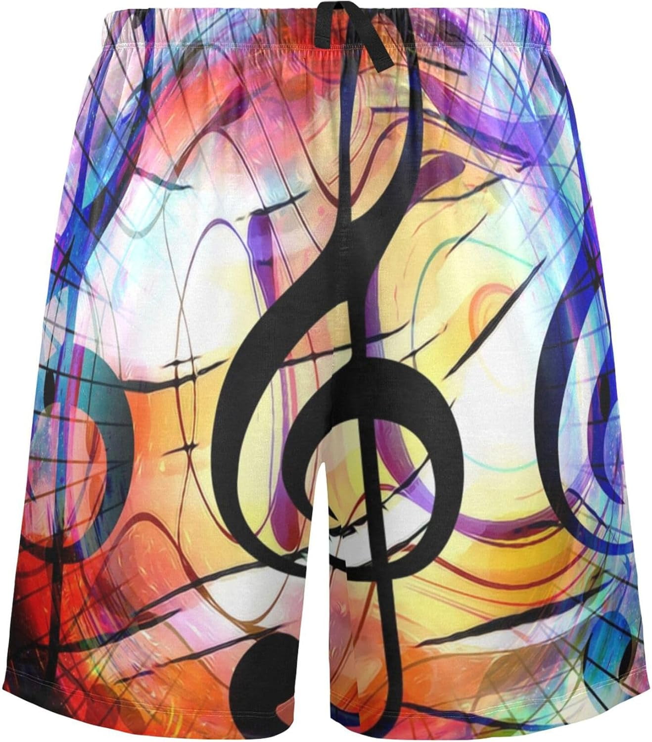 Colorful Music Note Treble Clef Space Galaxy Star Mens Pajama Pants ...