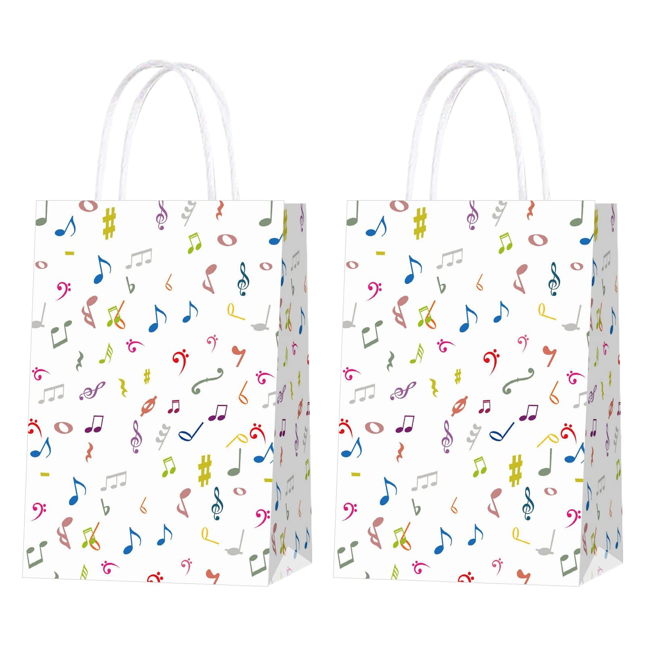 Colorful Music Notes Gift Bags Set for Musical Theme Parties, Perfect ...