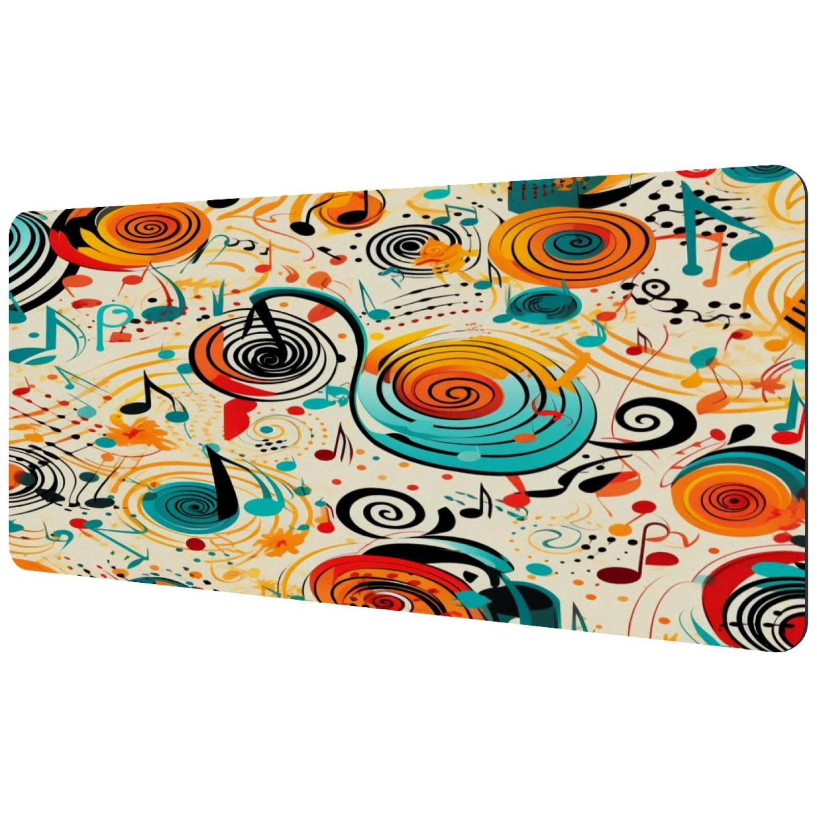 Colorful Music Notes Mouse Pad, Large Mousepad for Office Home Laptop ...