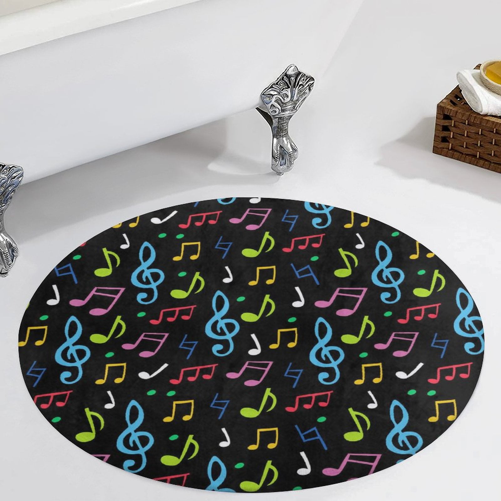 Colorful Music Symbols Round Carpet Circle Rug Outdoor Patio Area Rug ...