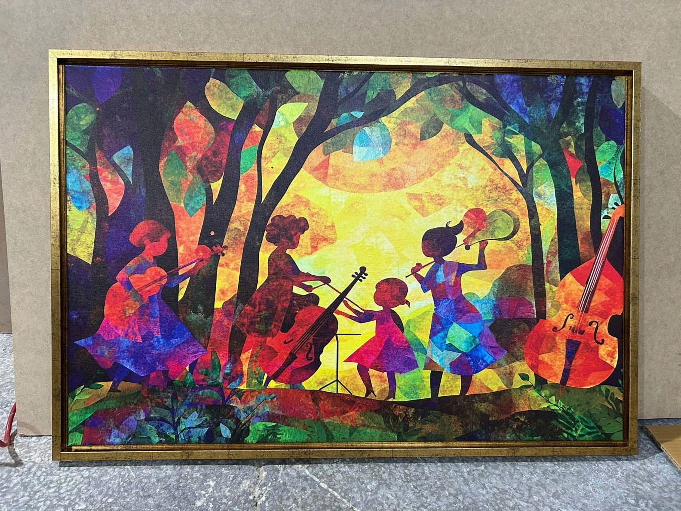 Colorful Music Wall Art, Family Orchestra, Vibrant Abstract Poster ...