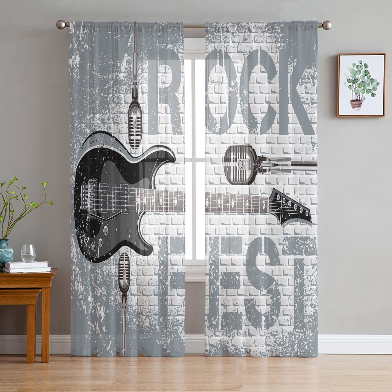 Colorful Musical Notes Music Symbol Curtains For Living Room Bedroom ...