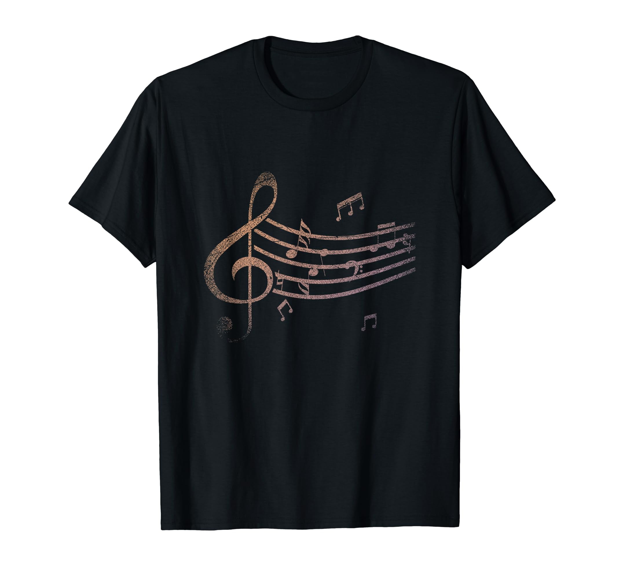 Colorful Musical Notes Treble Clef T-Shirt - Walmart.com