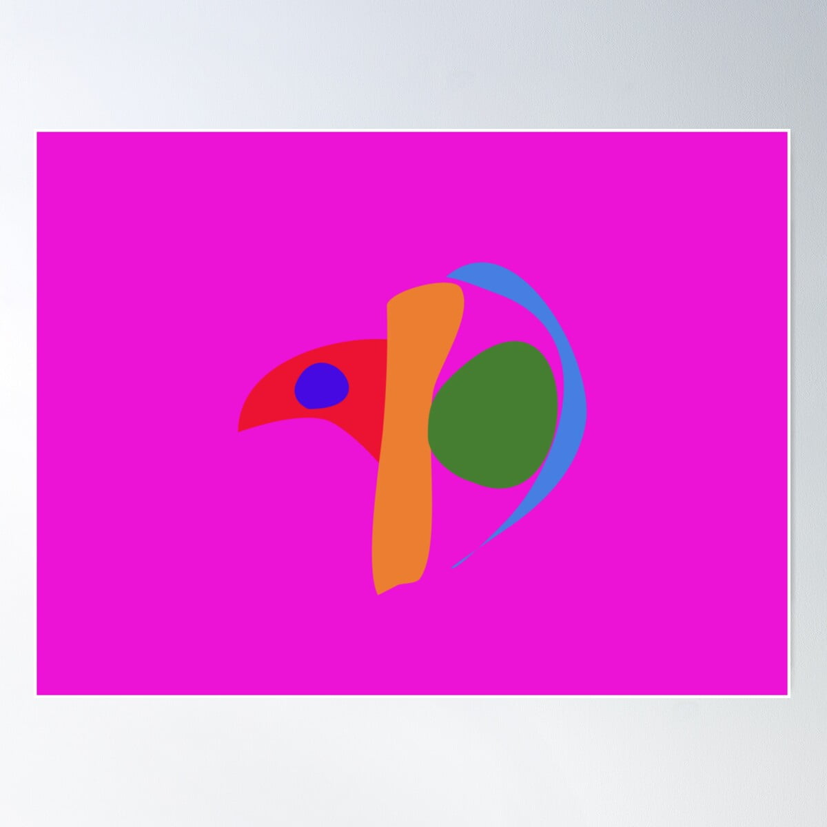 Colorful Myna Poster Wall Art, Modern Wall Decor For Living Room ...