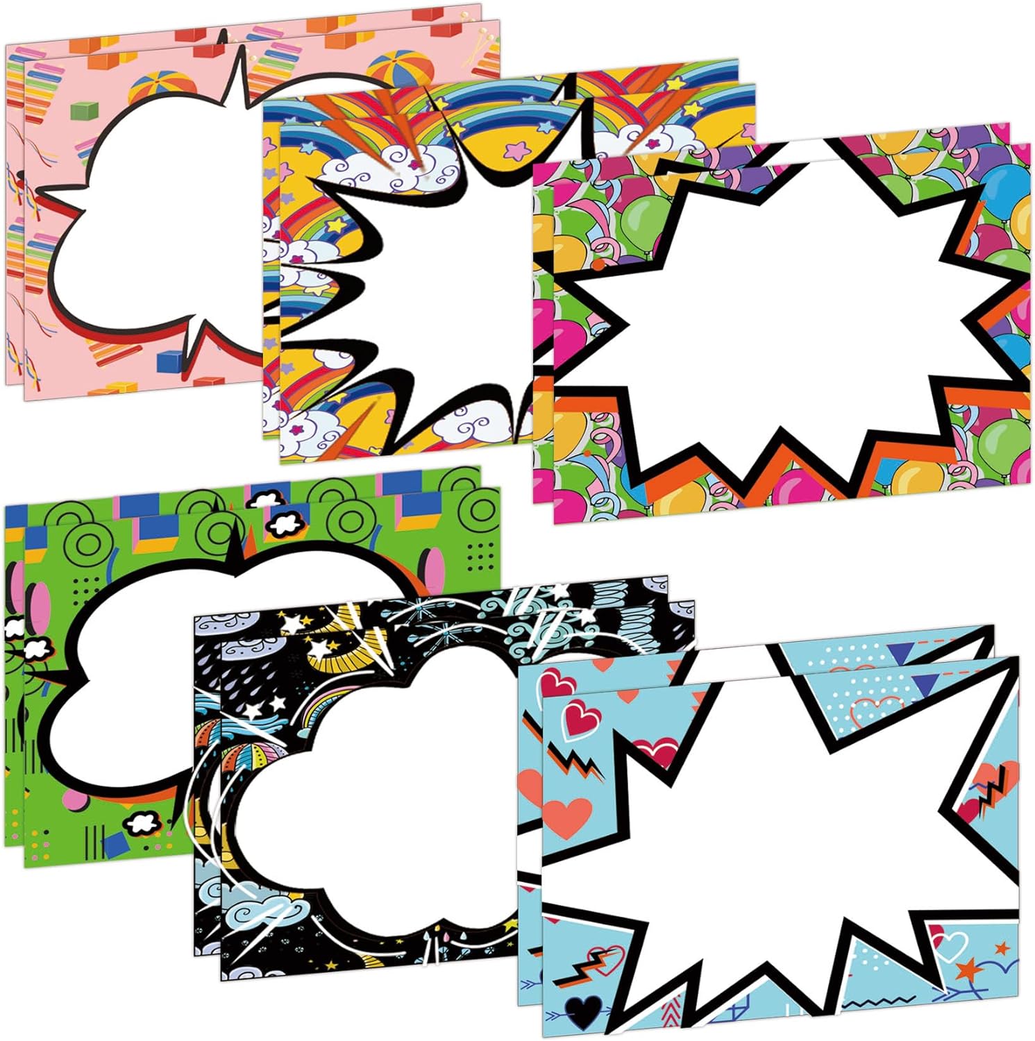 Colorful Name Tags Labels 2.5*3inch Hero Large Nametags Writable ...