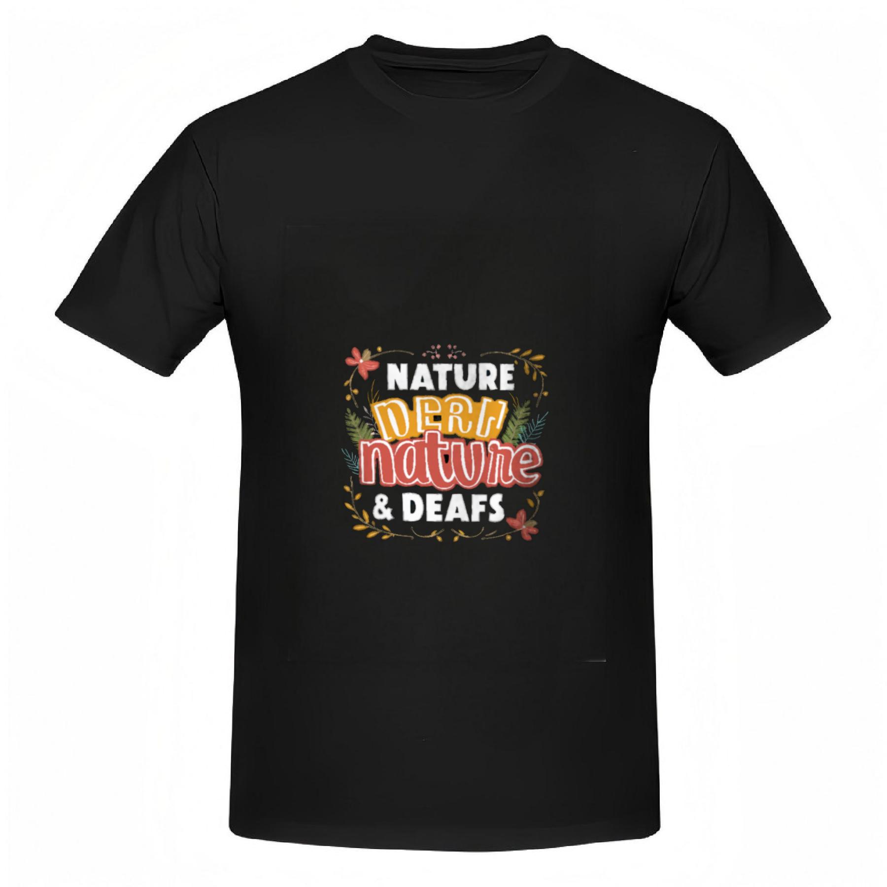 Colorful Nature-Inspired Cotton Short Sleeve T-Shirt for Women - Bold ...
