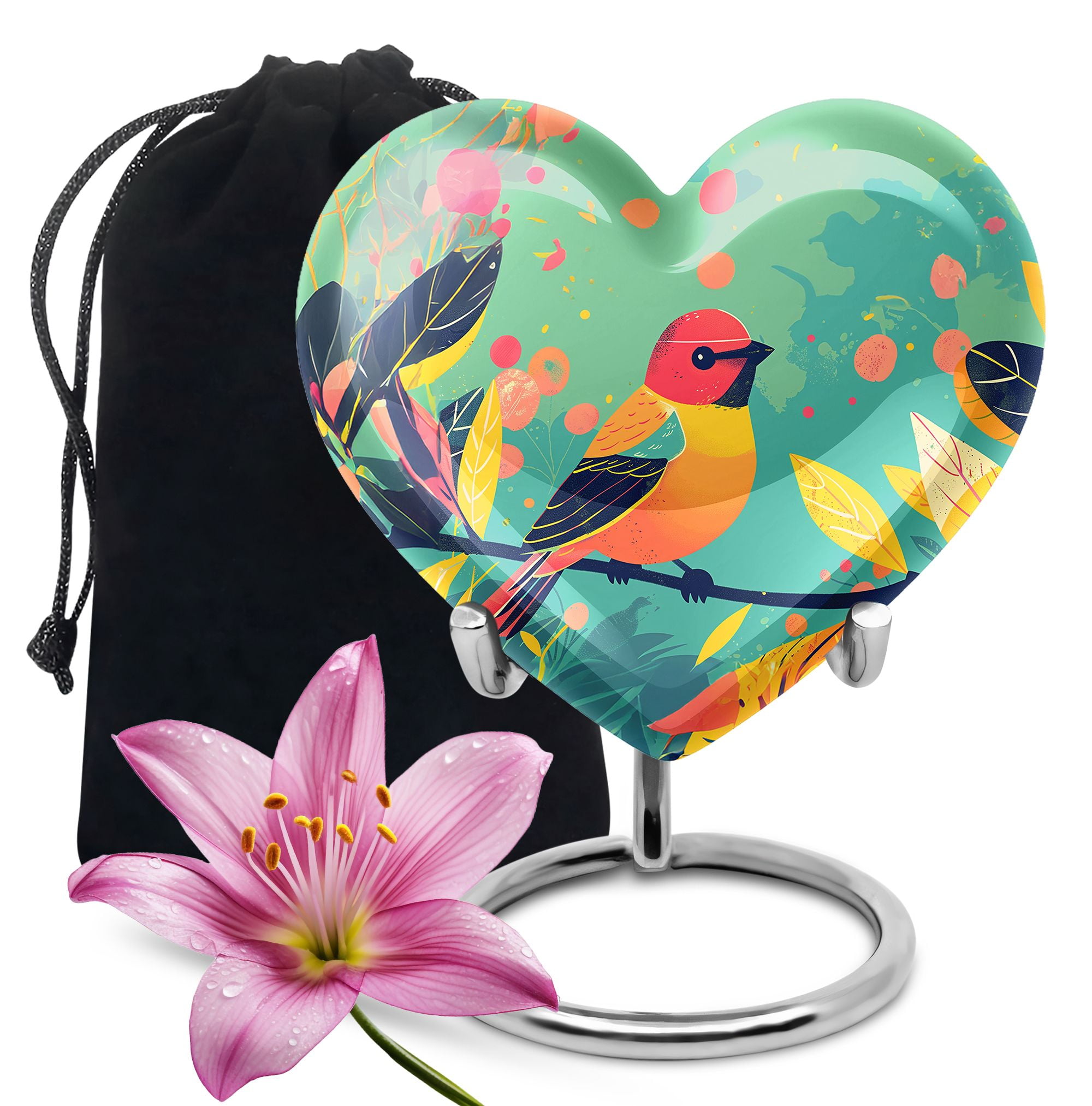 Colorful Nature Splendor Decorative Heart Urns For Human Ashes, Funeral ...