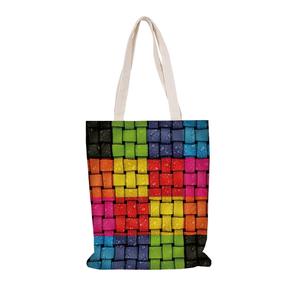 Colorful Nature Tote Bag With Design Pattern Printed Machine Washable ...